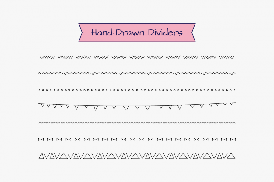 Hand Drawn Text Dividers Clipart Set - Dreamstale