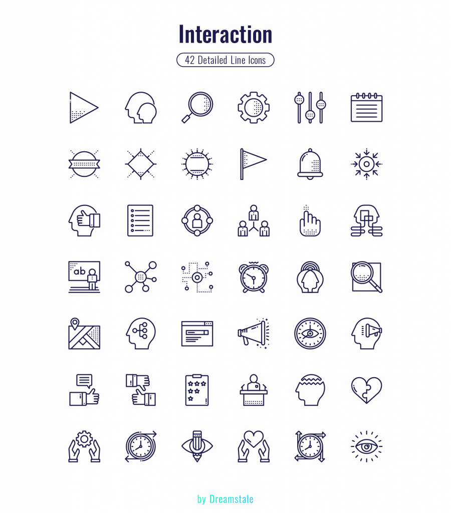 Interaction & UI Detailed Icons - Dreamstale