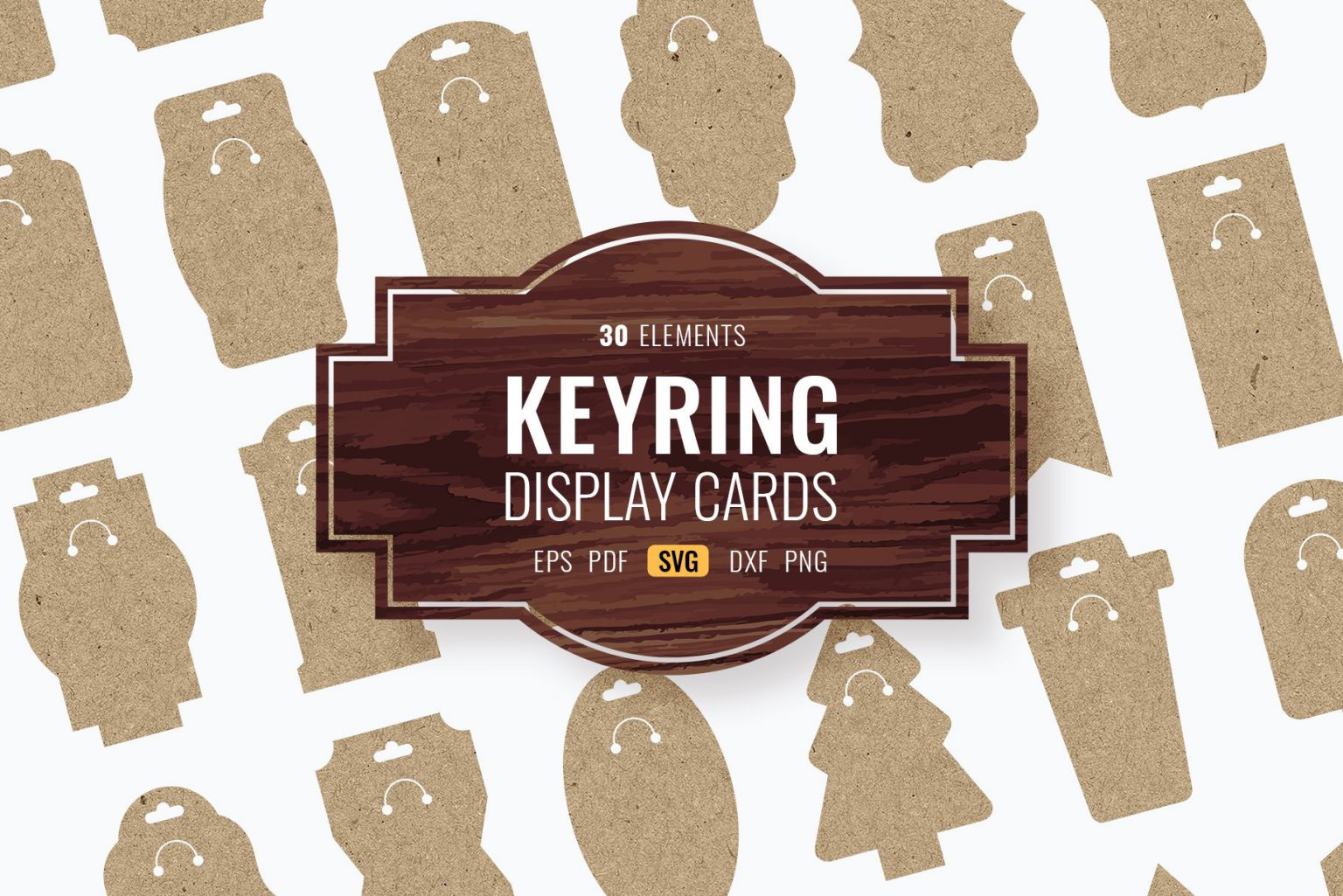 Keyring Display Cards SVG Clipart Bundle - Dreamstale