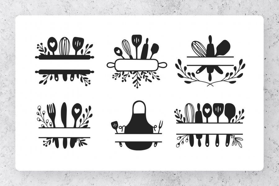 Kitchen Utensil Monograms - Dreamstale