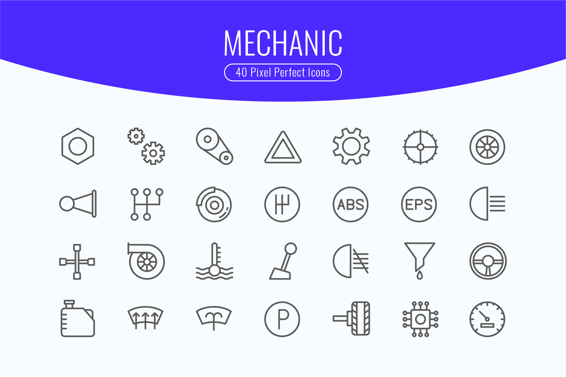 Mechanic & Repair Line Icons - Dreamstale