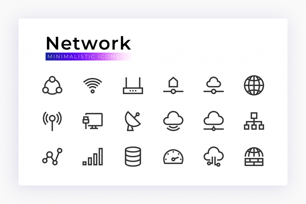 Network Minimalistic Icons - Dreamstale