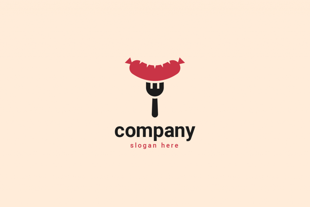 Sausage & Fork Logo Template - Dreamstale