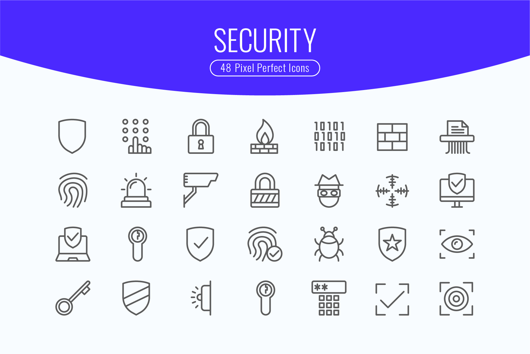 Security & Safety Line Icons - Dreamstale