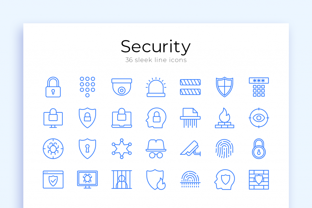 Security Vector Line Icons - Dreamstale