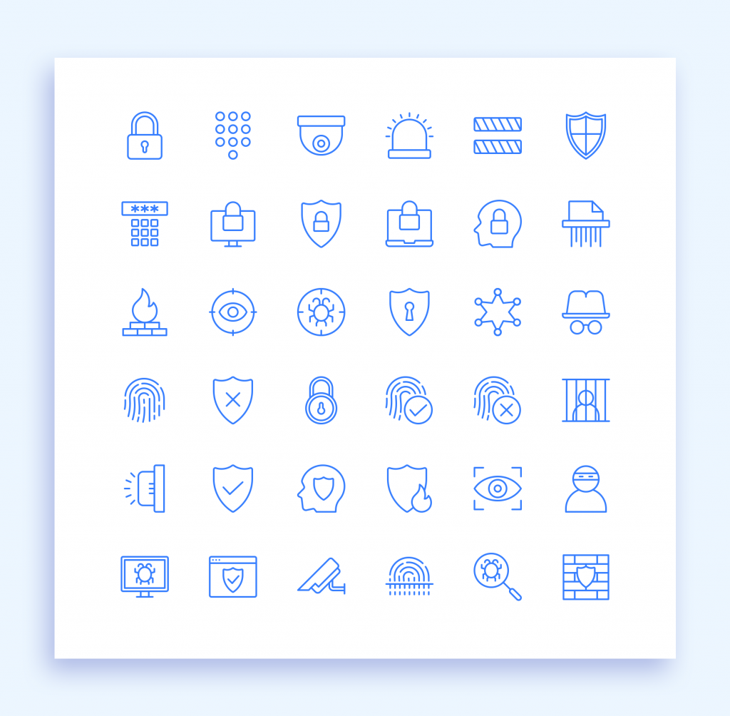 Security Vector Line Icons - Dreamstale