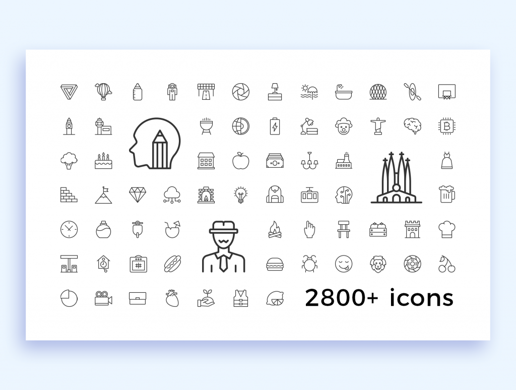 Sleekons 2800+ Minimalist Line Icons - Dreamstale