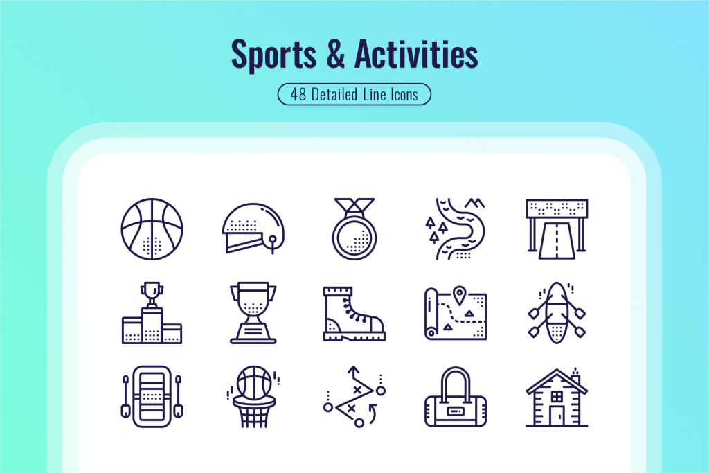 Sports & Activities Detailed Icons - Dreamstale