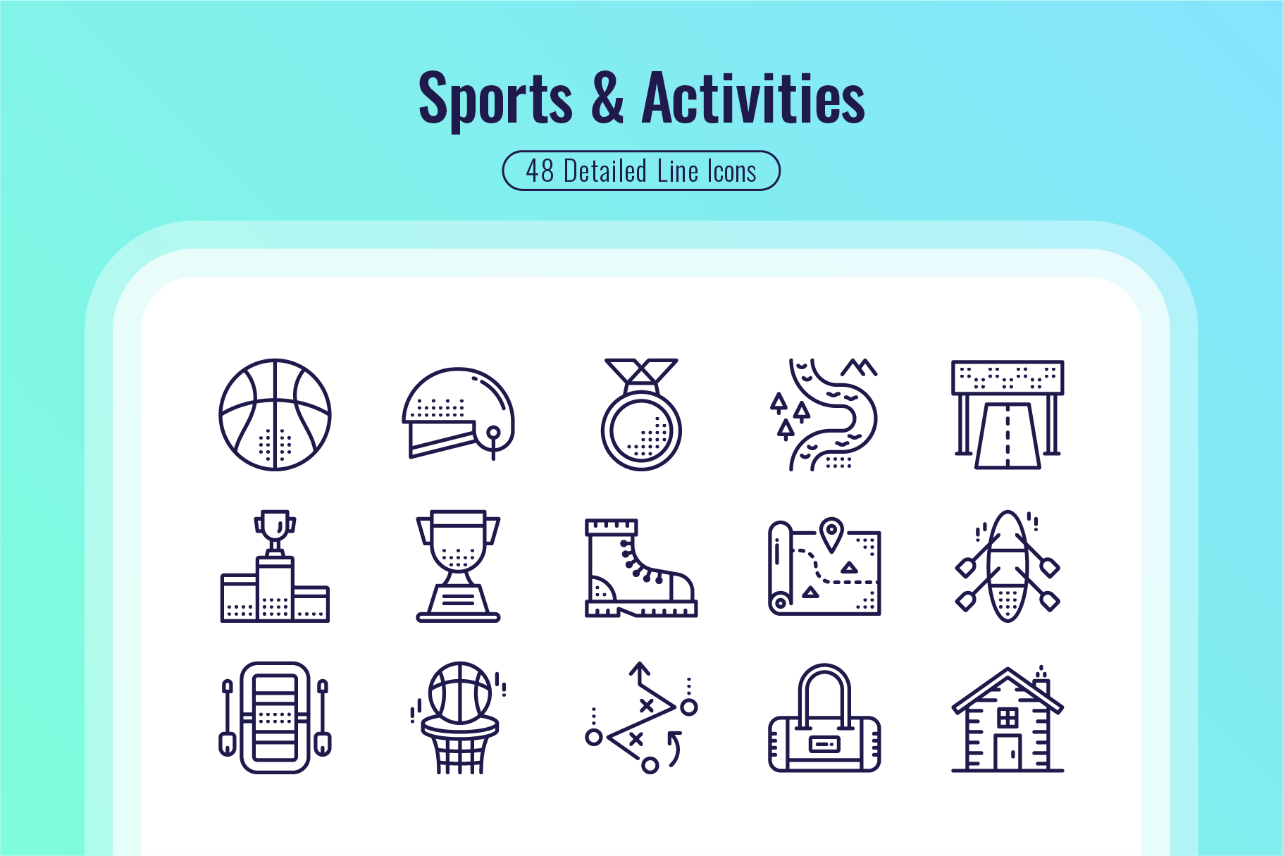Sports & Activities Detailed Icons - Dreamstale