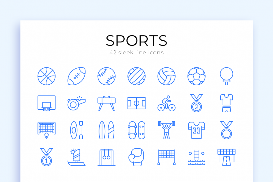 Sports Vector Line Icons - Dreamstale
