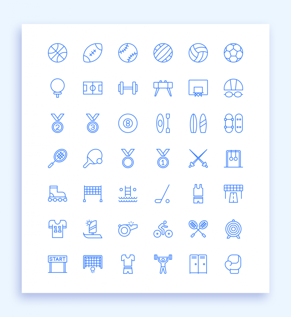 Sports Vector Line Icons - Dreamstale