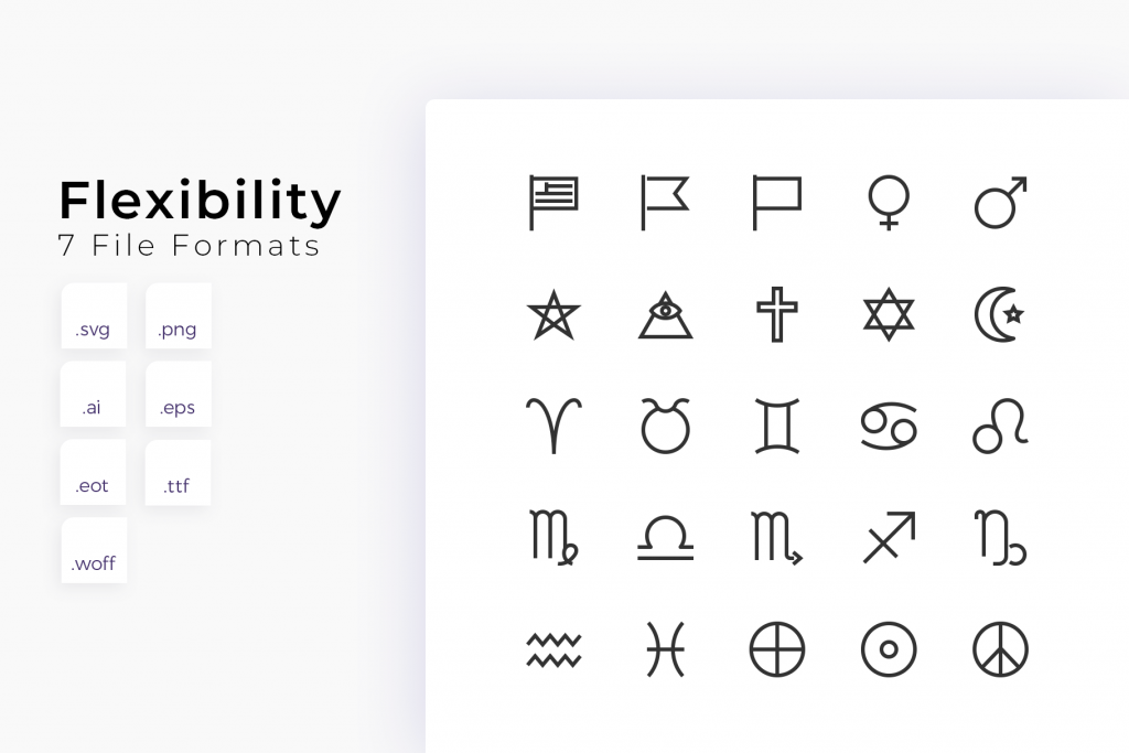 Symbols Minimalistic Icons - Dreamstale