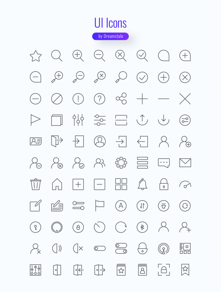UI & Interface Line Icons - Dreamstale