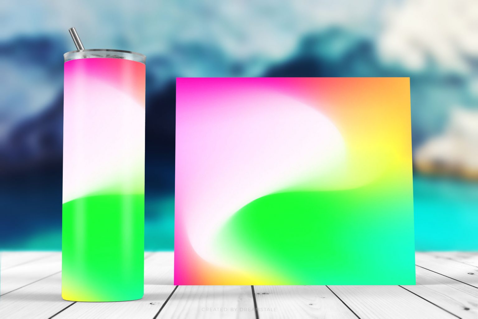 Vibrant Gradients Tumbler Sublimation Designs - Dreamstale