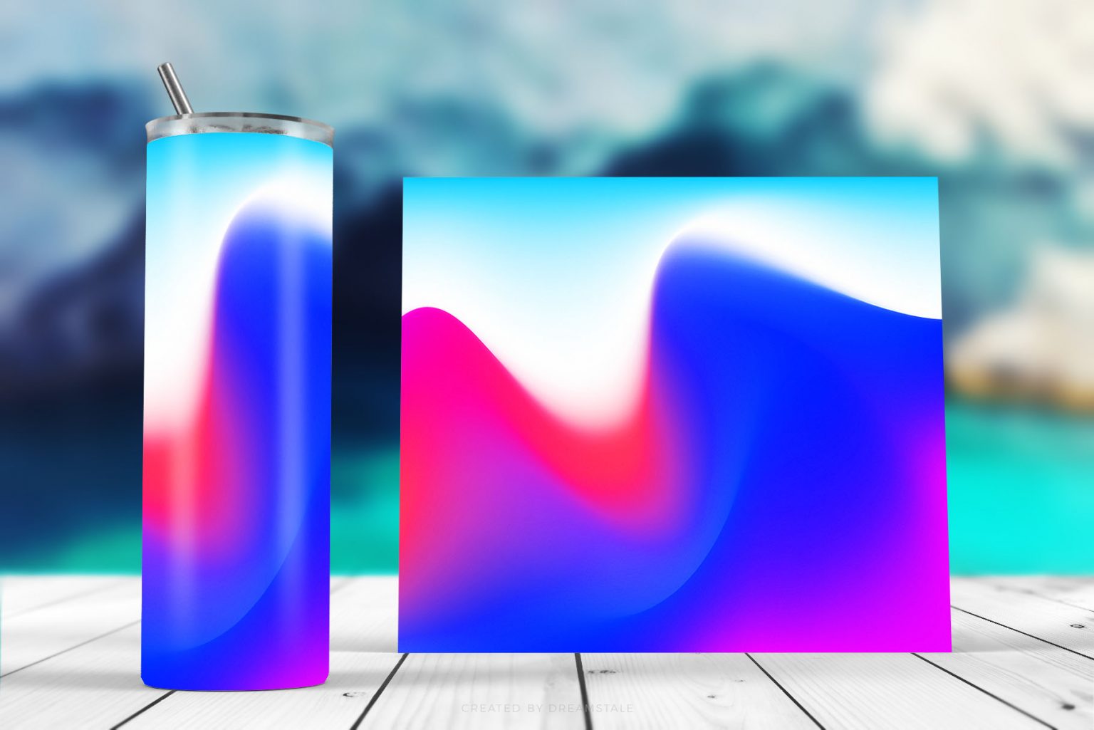 Vibrant Gradients Tumbler Sublimation Designs - Dreamstale