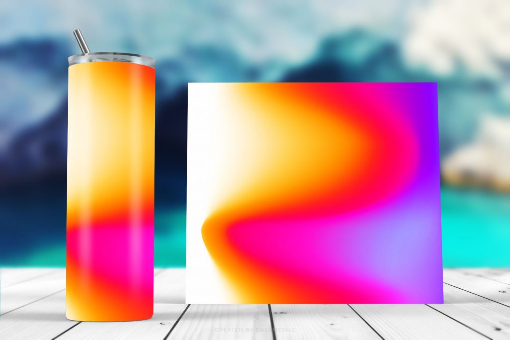 Vibrant Gradients Tumbler Sublimation Designs - Dreamstale