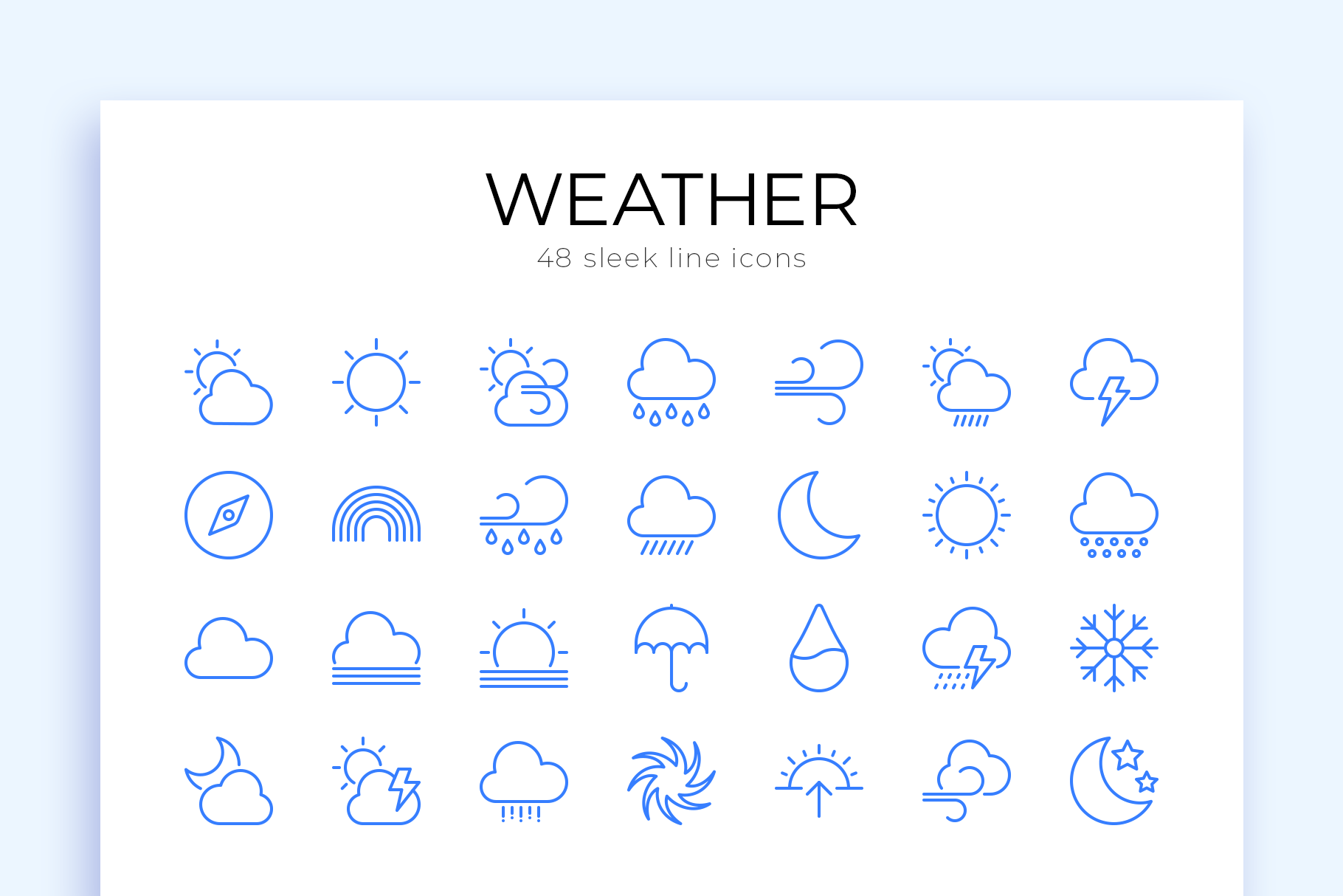 Weather Vector Line Icons - Dreamstale