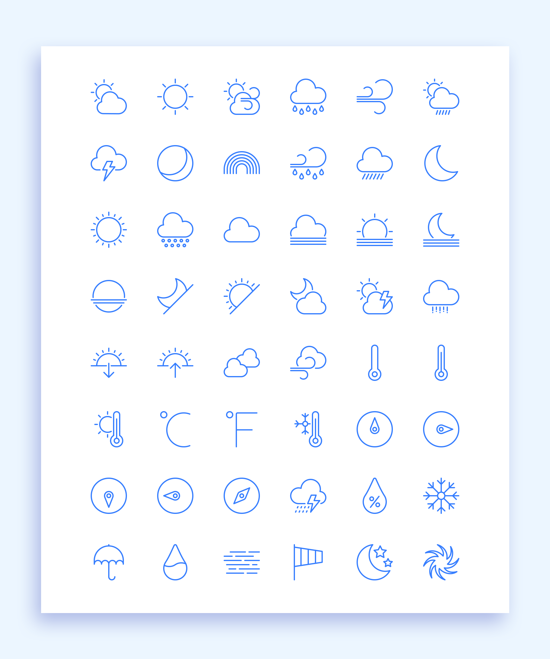 Weather Vector Line Icons - Dreamstale