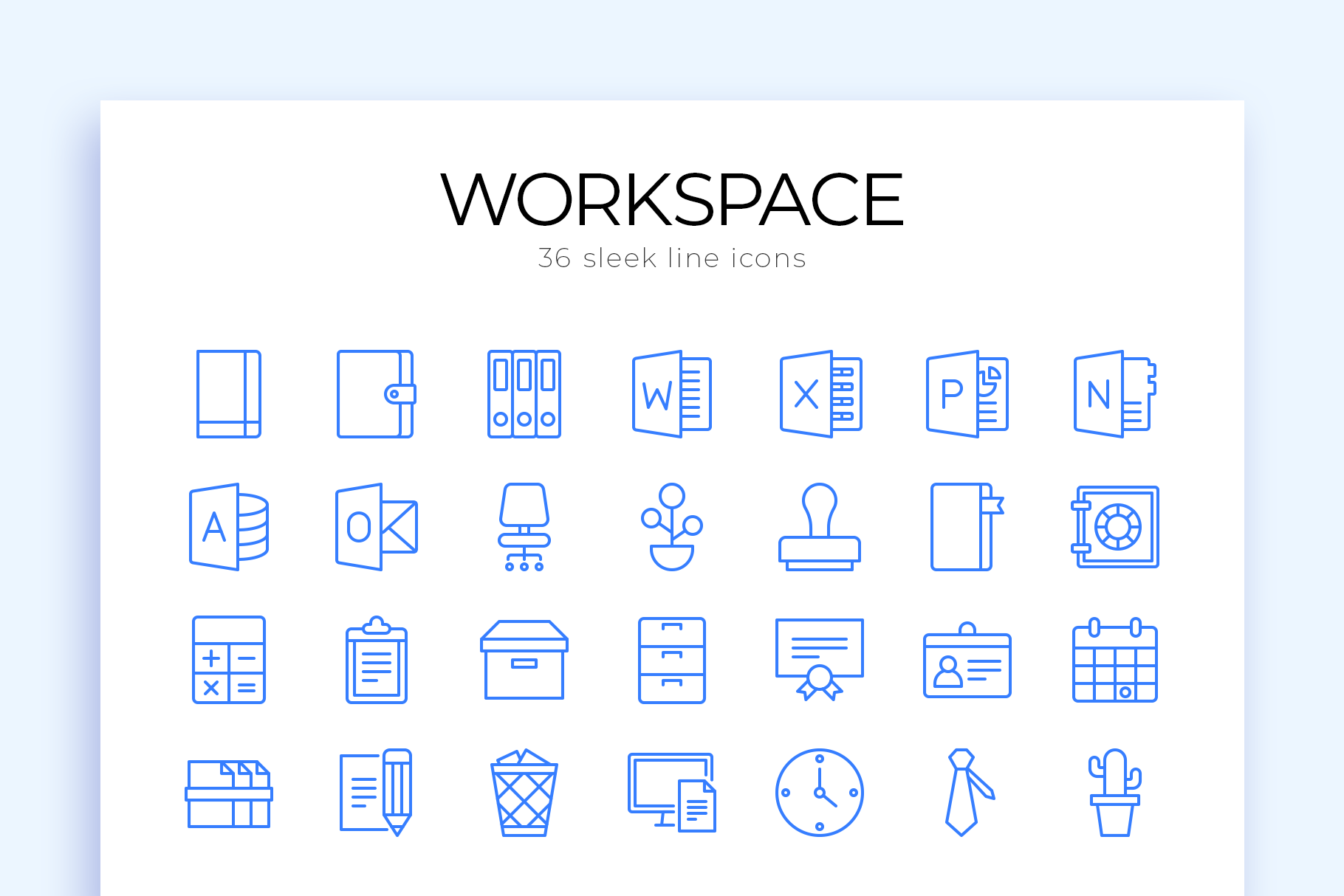 Workspace Vector Line Icons - Dreamstale