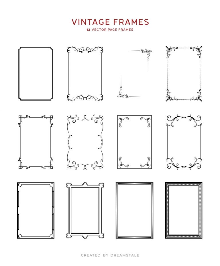 Vintage Paper Textures & Frames Kit - Dreamstale