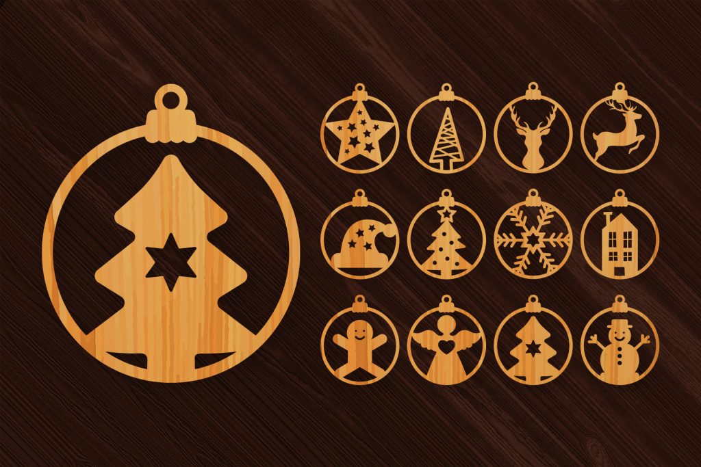 Christmas Tree Ornaments Clipart - Dreamstale