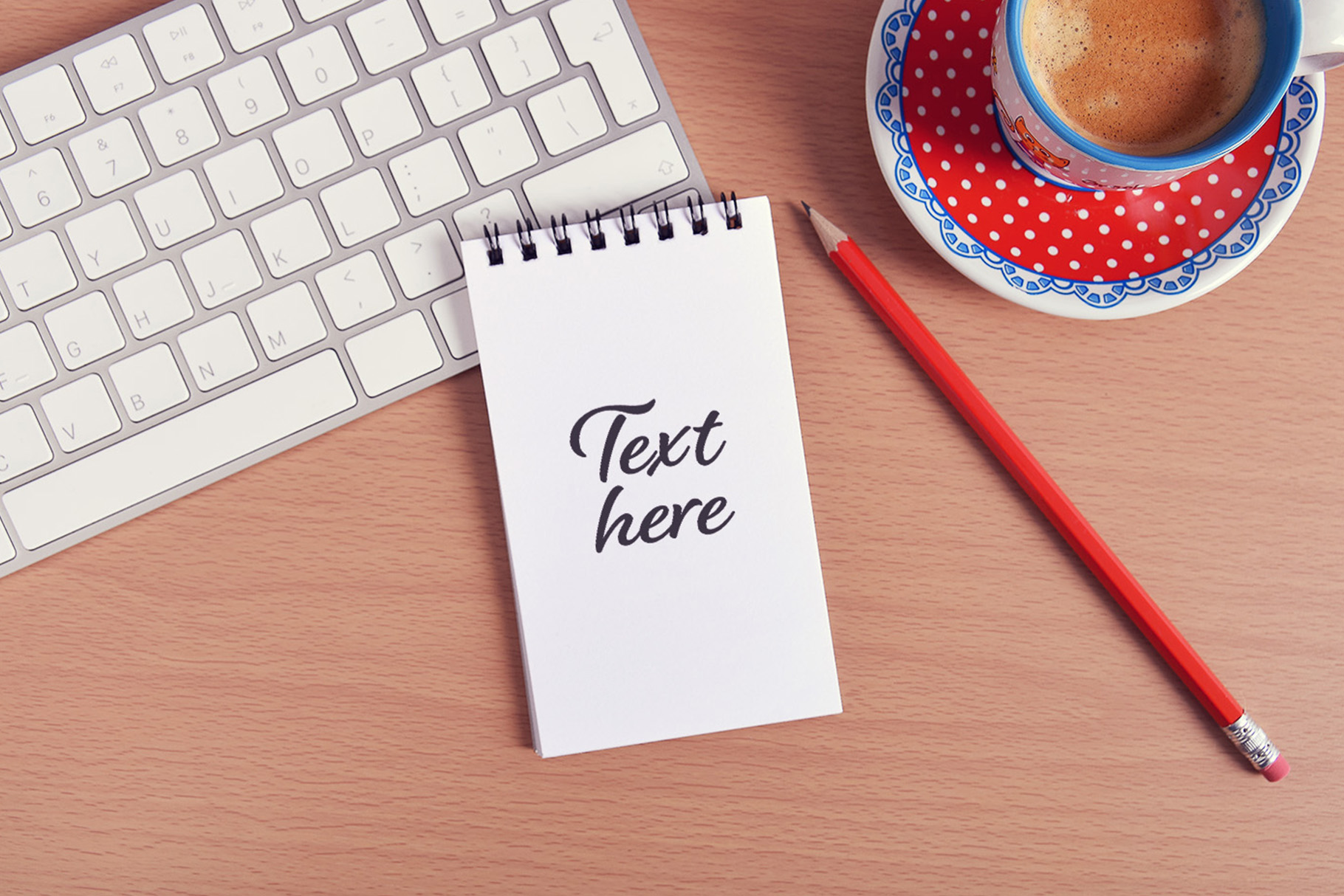 Note & Keyboard PSD Mockup Template - Dreamstale