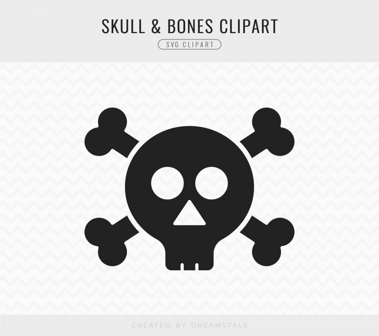 Skull & Bones SVG Free Clipart Image - Dreamstale