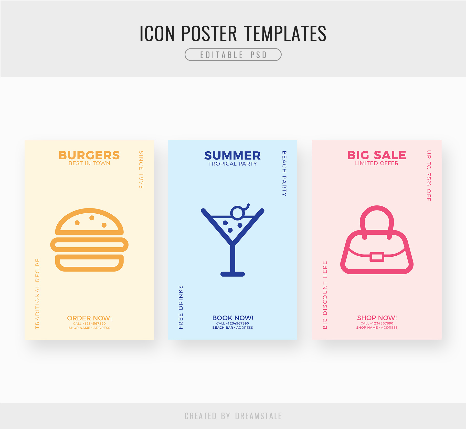 Restaurant & Shopping PSD Templates - Dreamstale