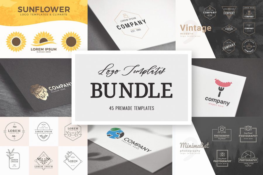 Minimalist Vector Logo Templates Bundle Vol. 1 - Dreamstale