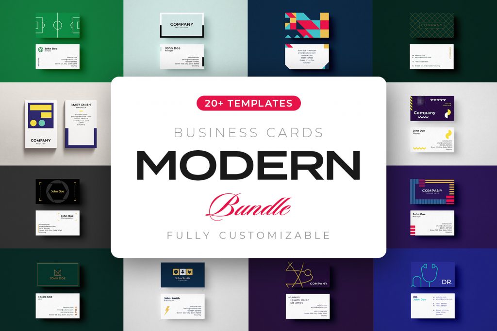 Modern Business Card Templates Bundle Vol. 1 - Dreamstale