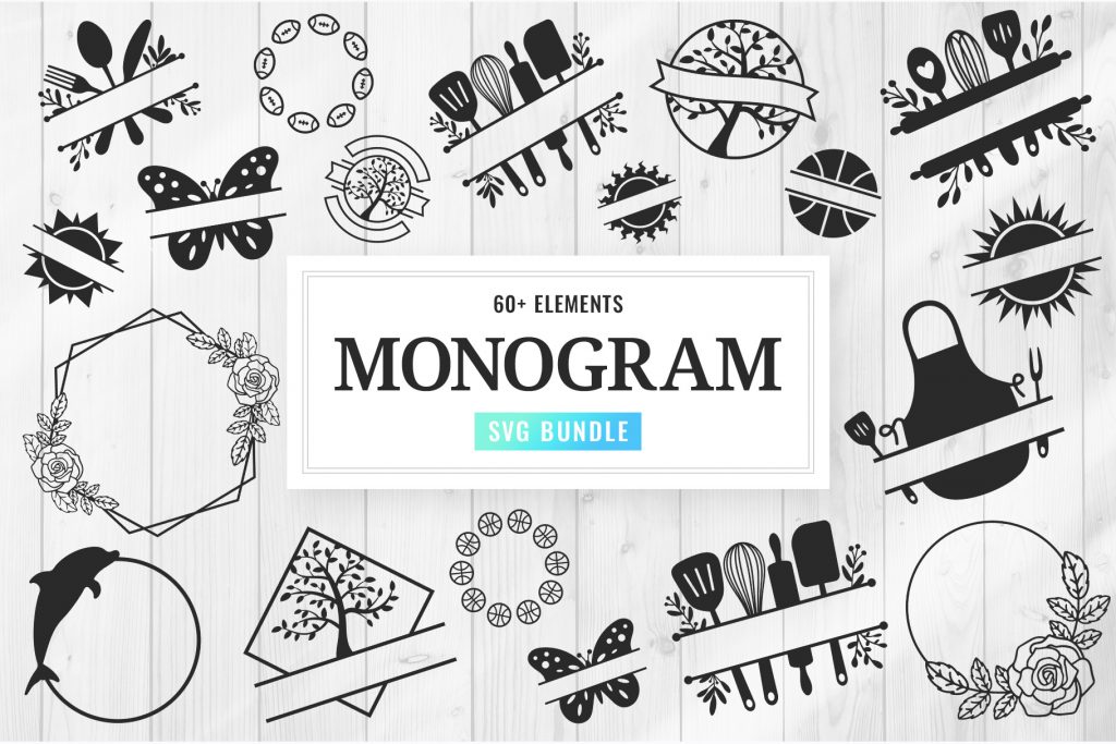 Split Monogram SVG Bundle - Dreamstale