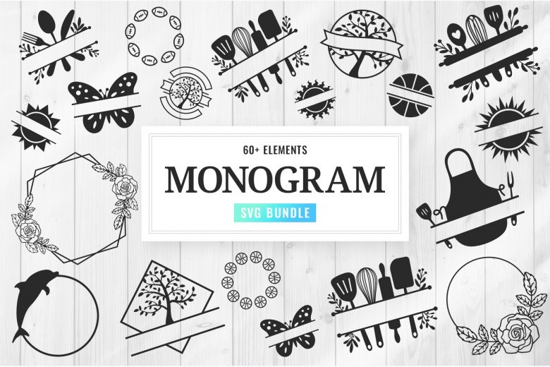 Split Monogram SVG Bundle - Dreamstale