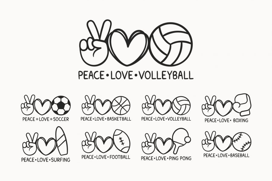 Peace & Love Sports SVG Clipart - Dreamstale