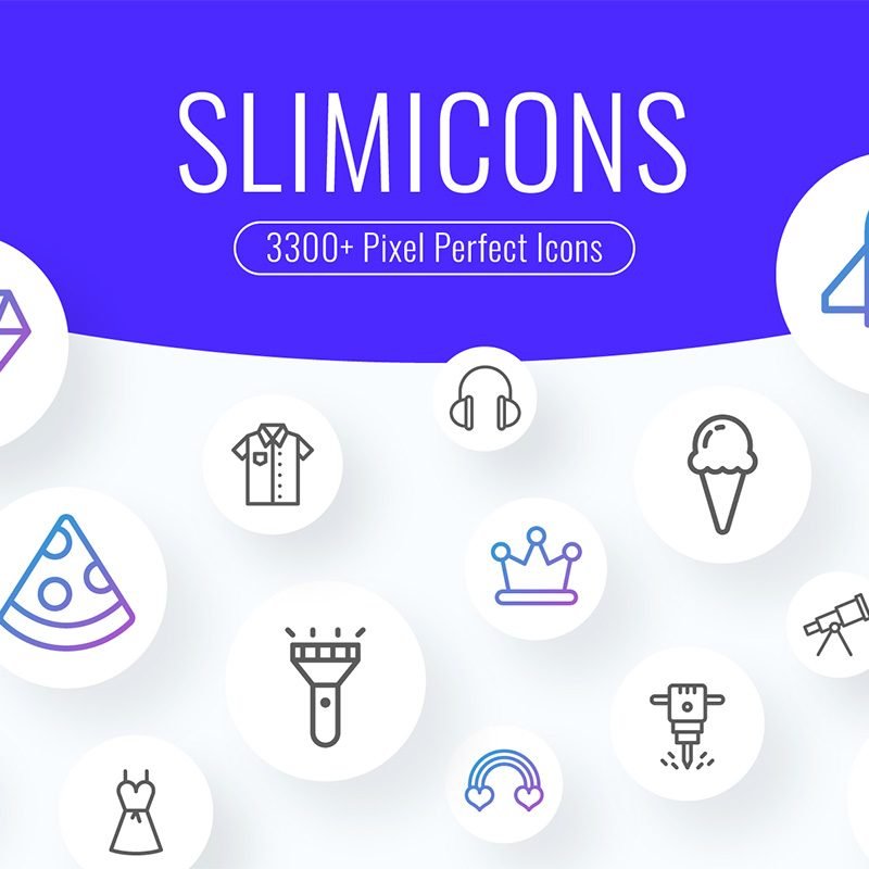 Slimicons 3.300+ Vector Line Icons - Dreamstale