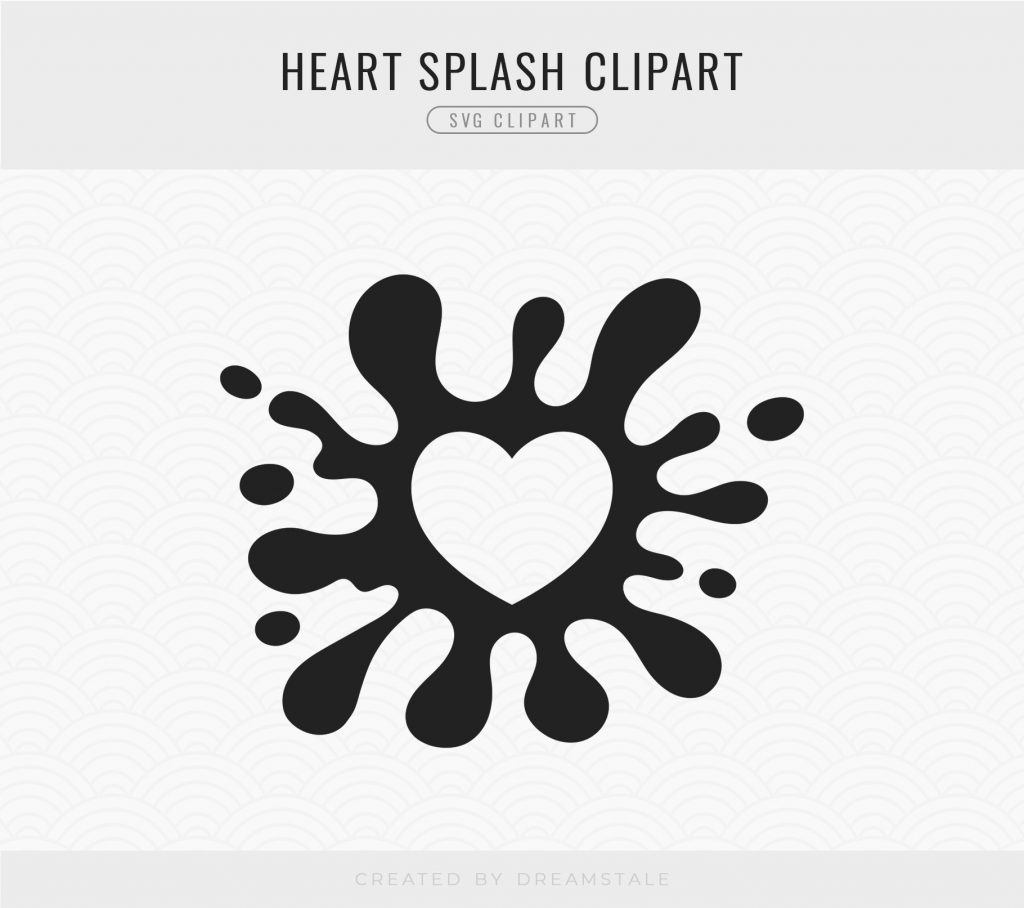 Splash Heart SVG Free Clipart - Dreamstale