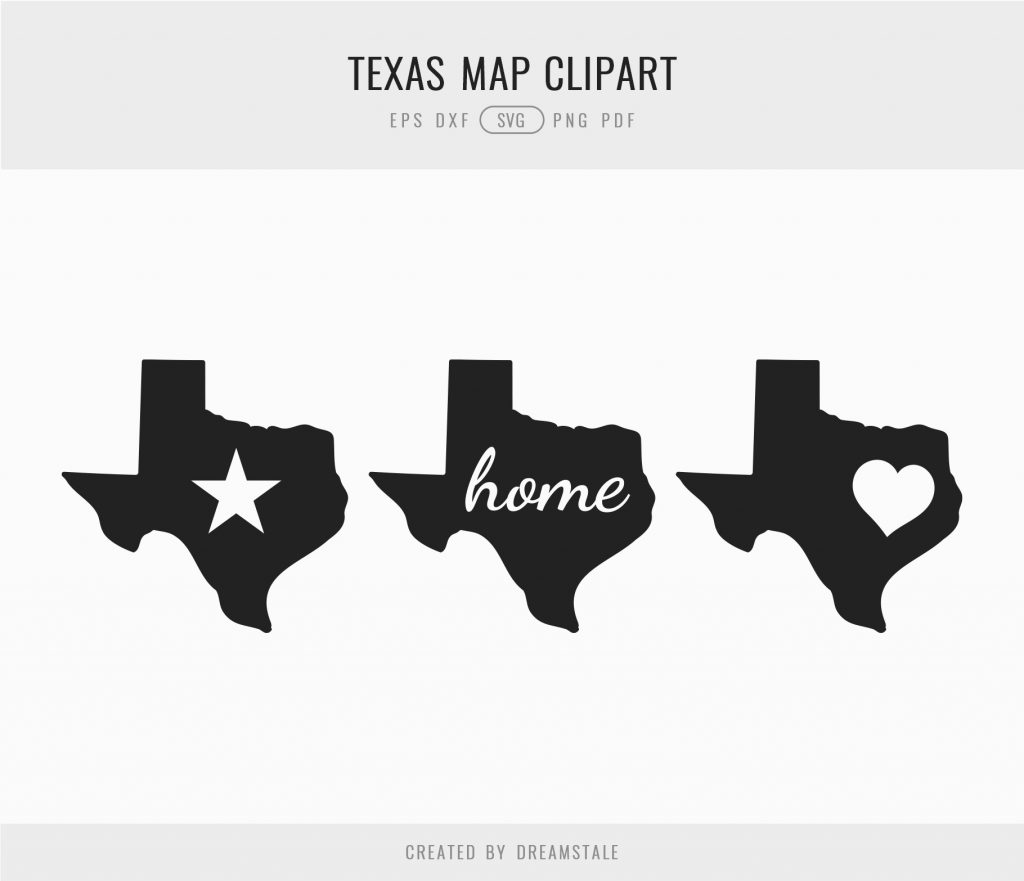 Texas State US Map SVG Clipart - Dreamstale