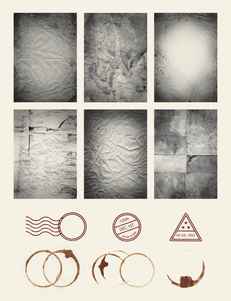 Vintage Paper Photo Overlays PSD Template Kit - Dreamstale