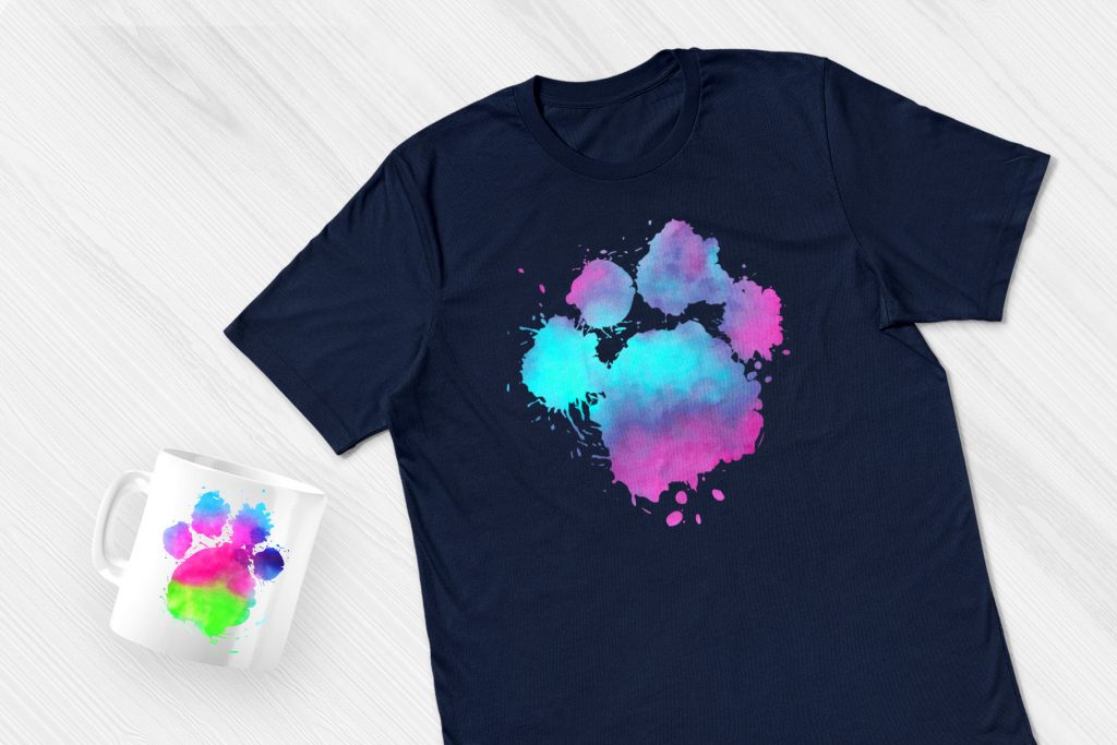Watercolor Paw Print Splashes PNG Designs - Dreamstale