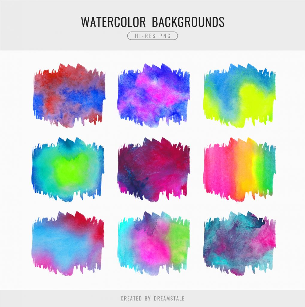 Watercolor Sublimation Background Textures - Dreamstale