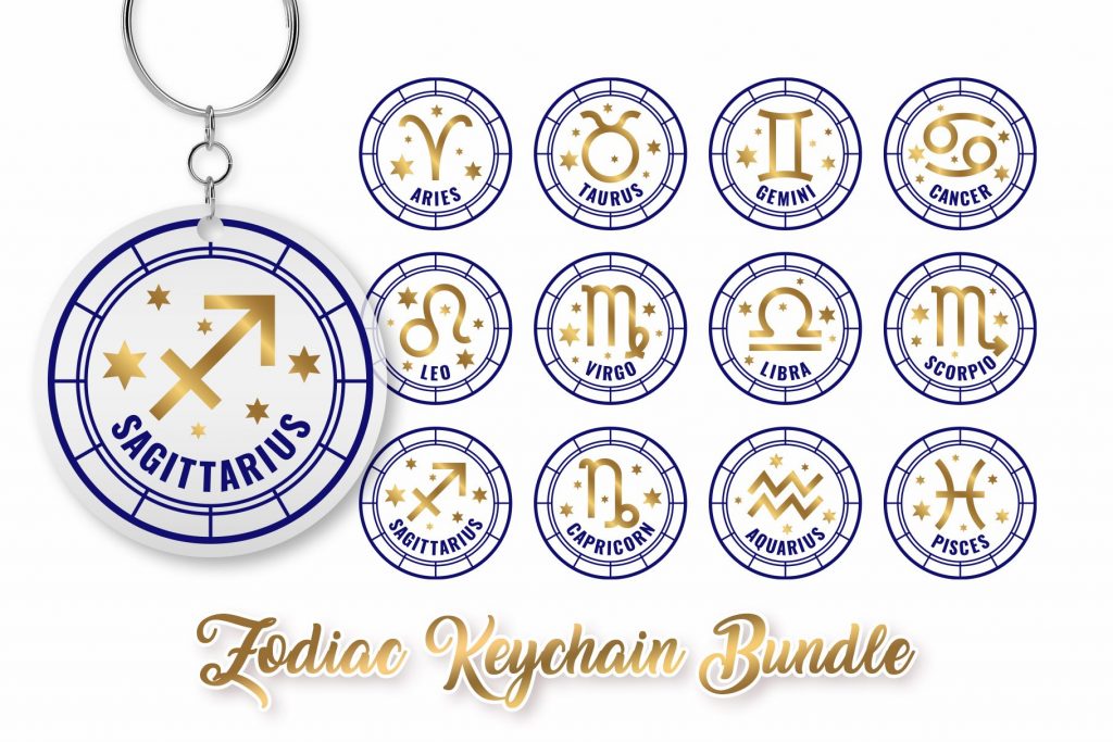 Zodiac Signs Keychain Designs - Dreamstale